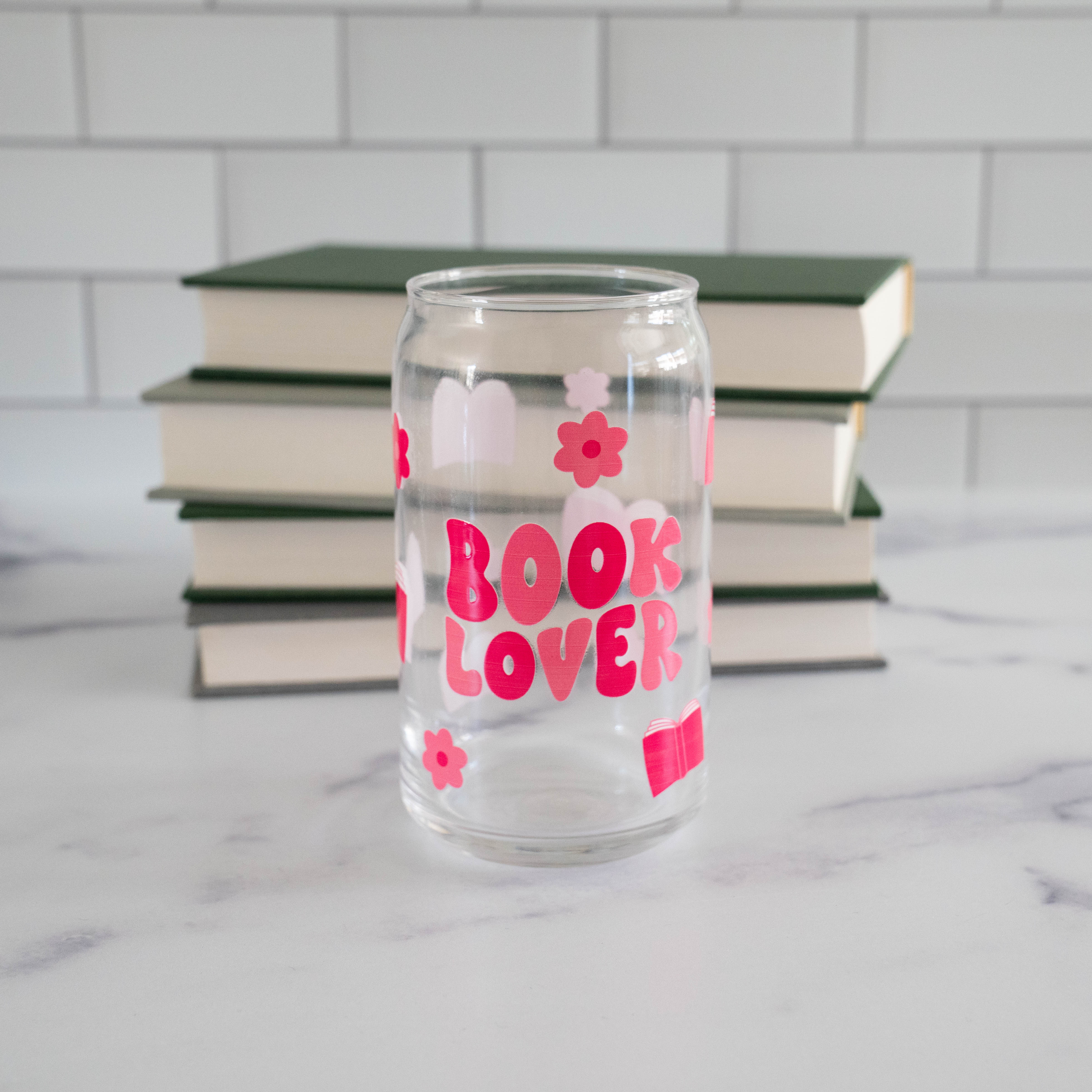 16 Oz. Book Lover Glass Cup – Bona Fide Bookworm