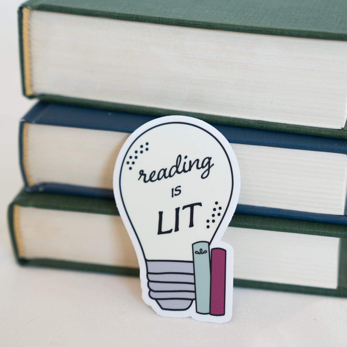 Reading is Lit Sticker – Bona Fide Bookworm